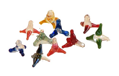 10 Hand Blown Glass Pipe Screens Jacks Small – Brass Pipe Screens